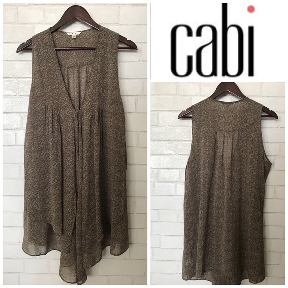 CAbi | Tops | Cabi 365 Vest Cardigan Sheer Xl | Poshmark